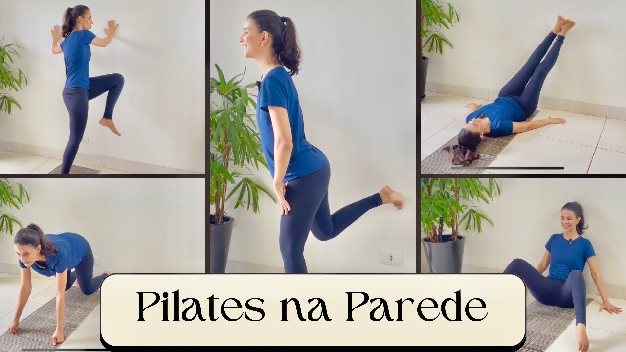 Aula de PILATES na PAREDE com exercícios corpo todo #auladepilates # ...