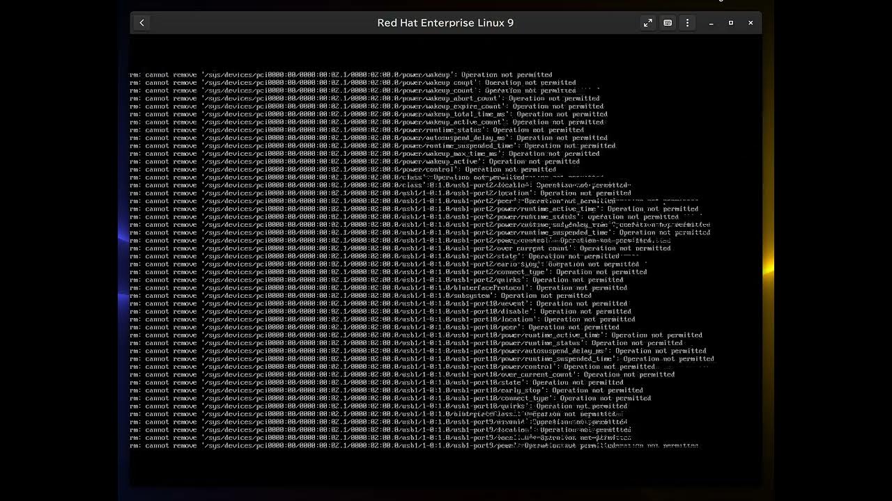 RHEL 9で rm -rf --no-preserve-root / やってみた [無音] - YouTube