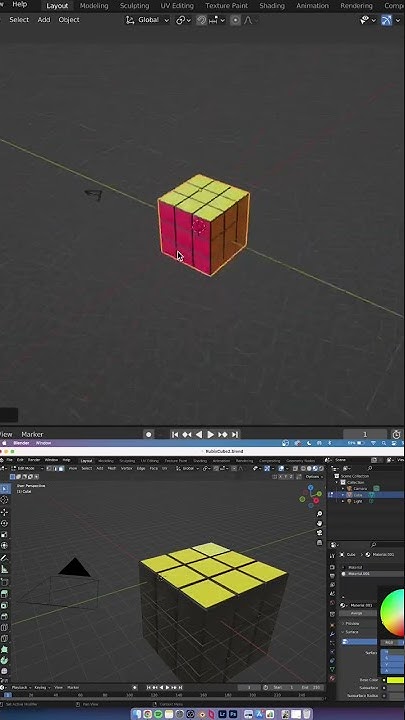 Model a Rubix Cube in 3D #3dart #blender3d #3danimation #cgi #3d #graphicdesign #animation # ...