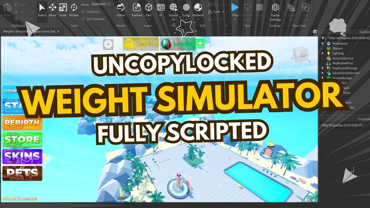 [FREE UNCOPYLOCKED] WEIGHT LIFTING SIMULATOR 💪 | Fully Scripted - YouTube