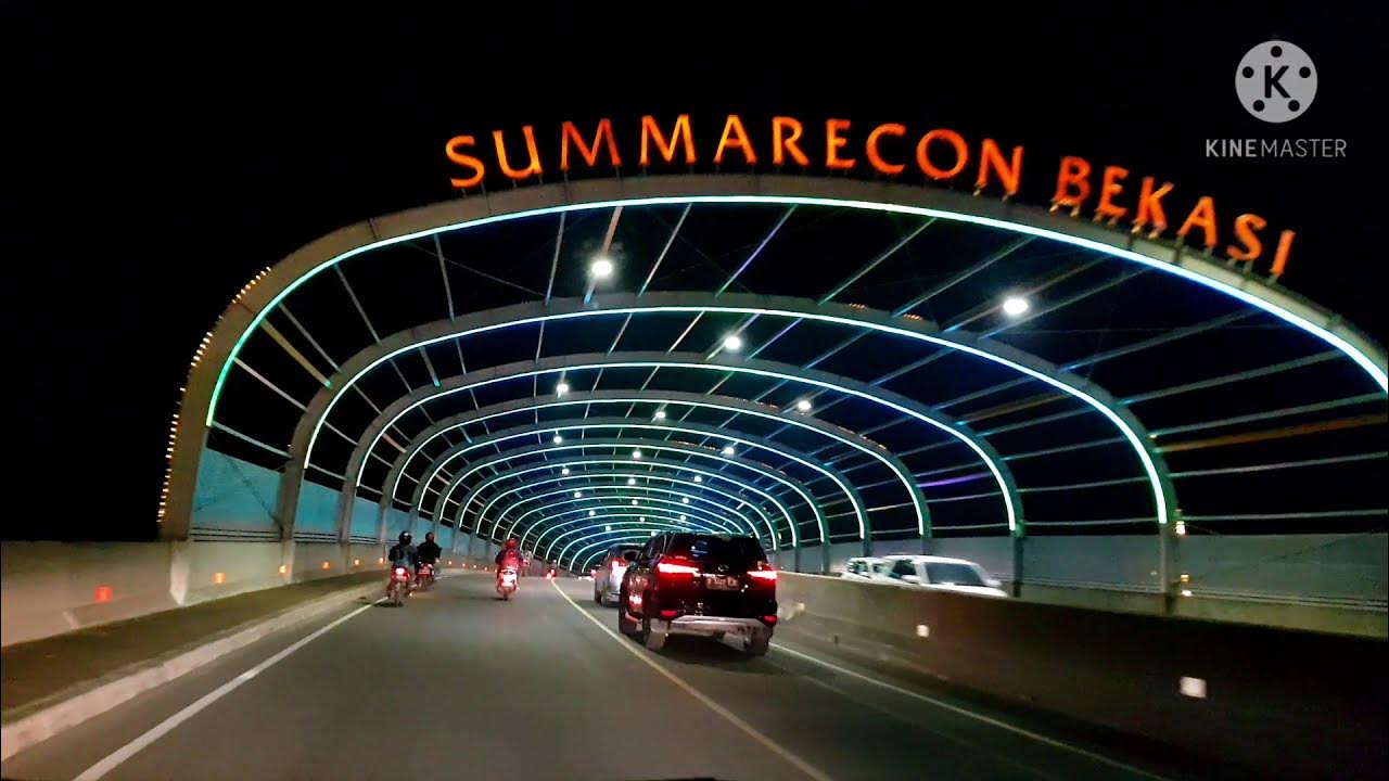 Fly Over Summarecon Bekasi Malam Hari | Kota Bekasi Sekarang - YouTube