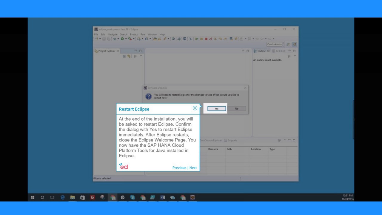 SAP: Configuring Eclipse with SAP HANA Cloud Platform Tool for JAVA ...