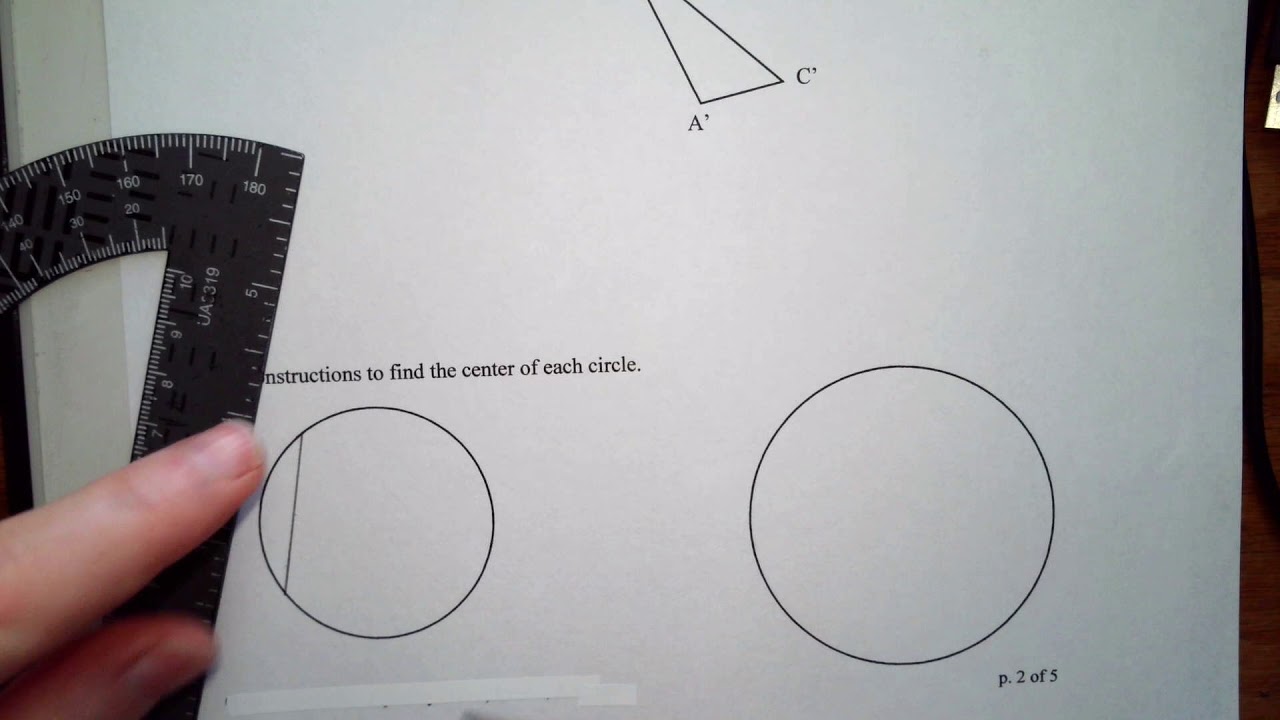 Mod 7 Day 5 (Part 2) Center of Circle - YouTube