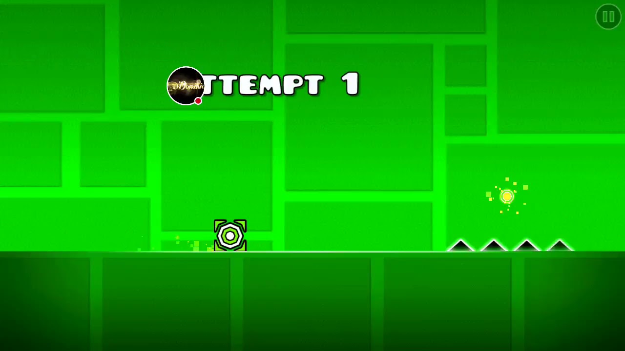 My friend plays Geometry dash - YouTube