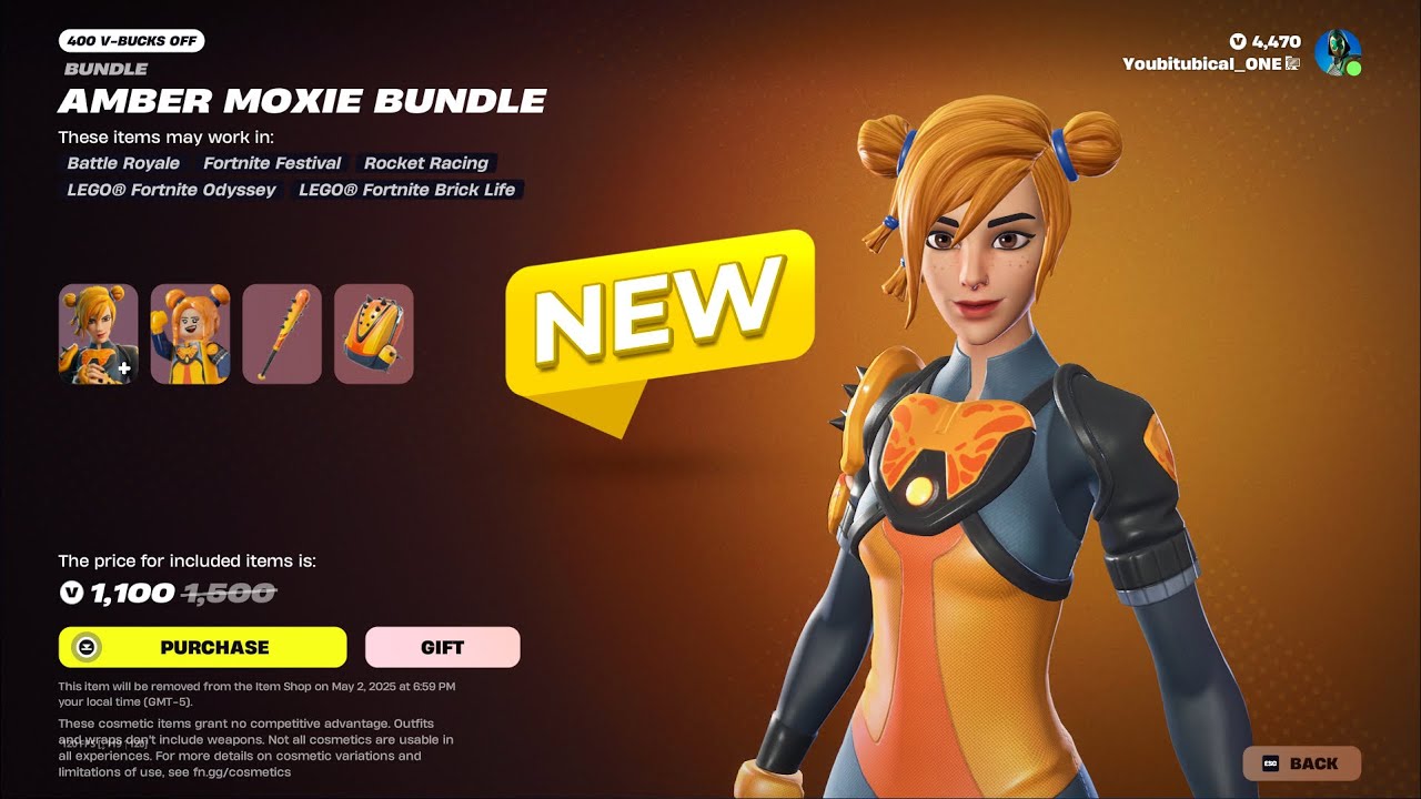 *NEW* AMBER MOXIE BUNDLE ! April 29th , 2025 Fortnite ItemShop ...