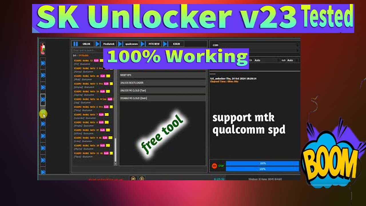SK UNLOCKER V23 | FREE Tool | MediaTek | Qualcomm | Unisoc | Samsung ...