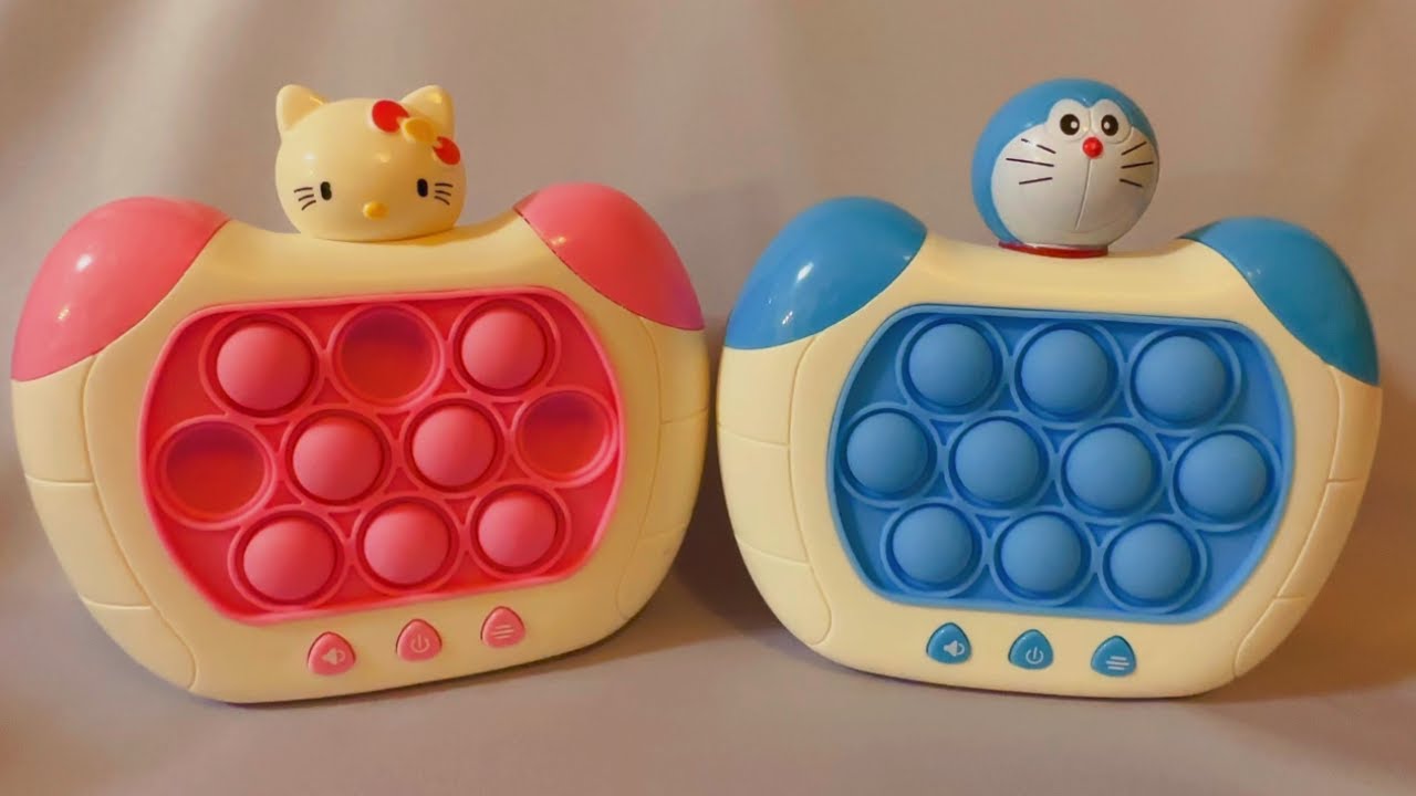 FAST PUSH FIDGET GAME TOYS DORAEMON AND HELLO KITTY - YouTube