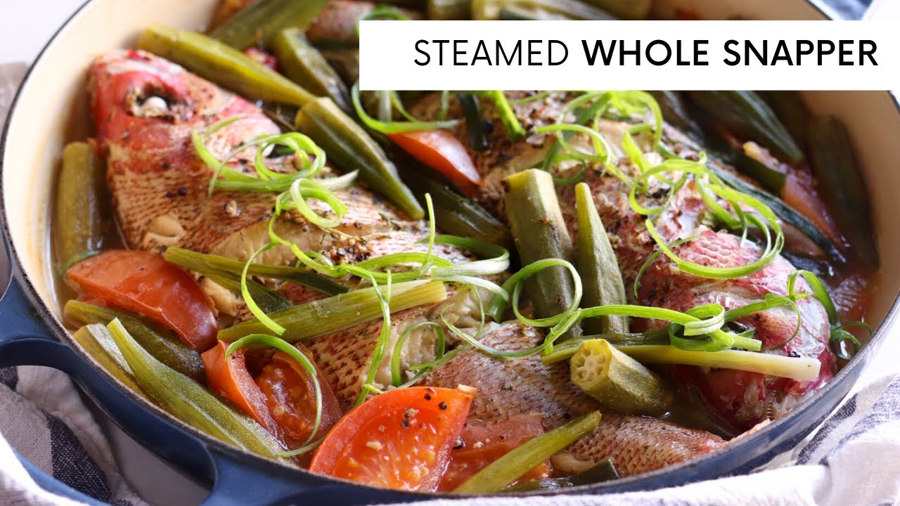 STEAMED SNAPPER | HEALTHY RECIPE | CARIBBEAN STEAMED FISH - YouTube
