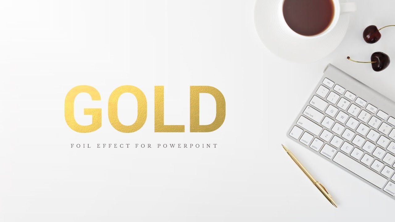How to Make an Animated Gold Foil Text Effect in Powerpoint - YouTube