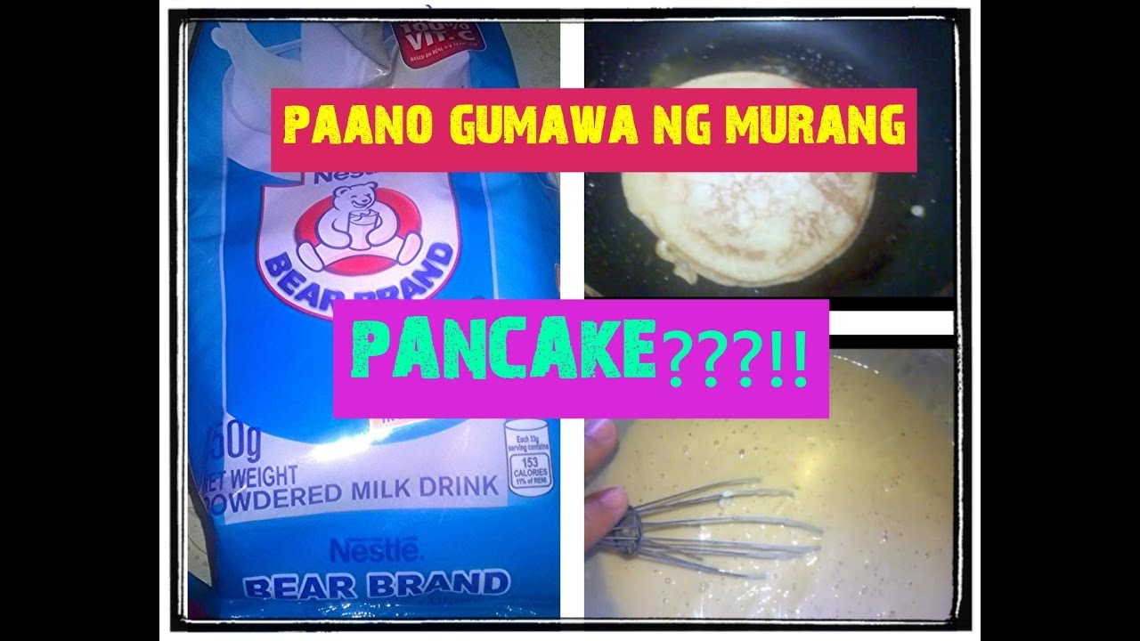 Paano gumawa ng murang pancake?(step by step)w/ bearbrand - YouTube