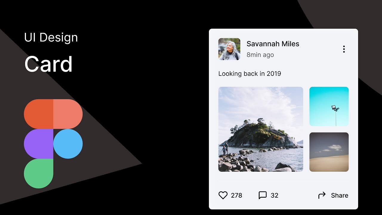Figma : UI Design : Card - YouTube