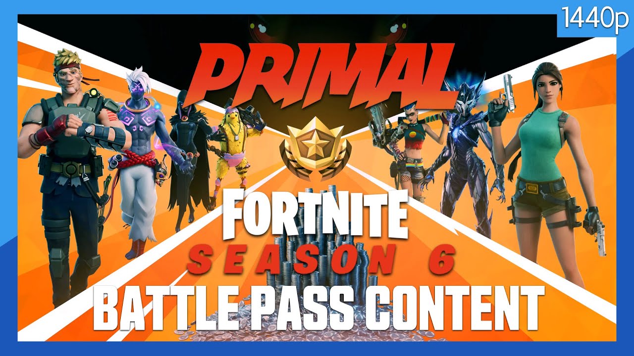 Fortnite C2S6 (2021) Chapter 2 Season 6 Primal - All Battle Pass ...