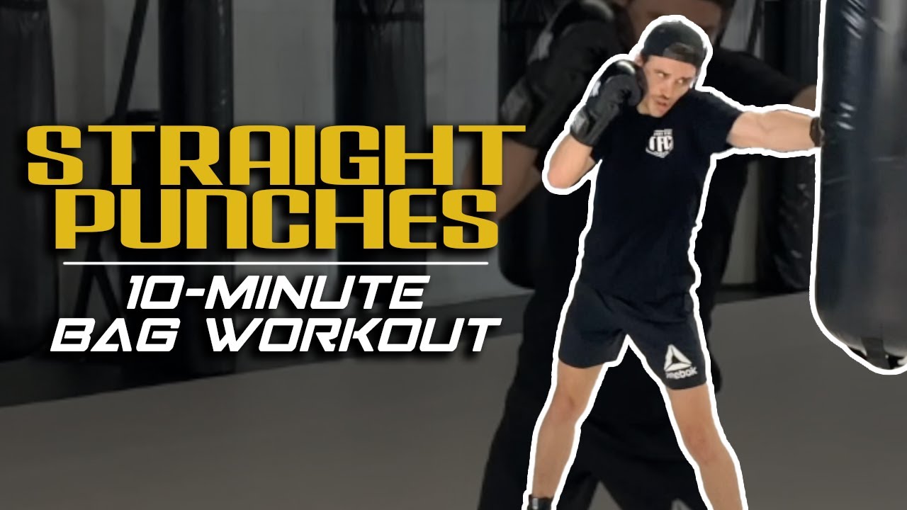 10-minute Heavy Bag Workout: Straight Punches | The Fight Centre - YouTube