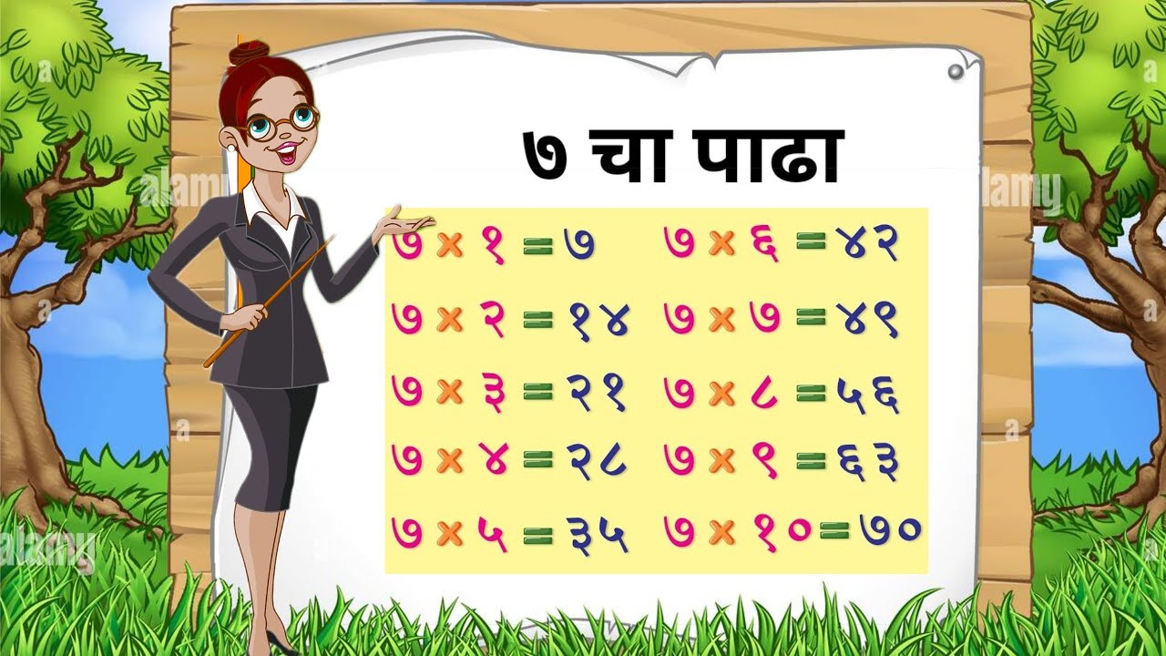 ७ चा पाढा/table of 7 in Marathi/ सात चा पाढा/seven cha padha/7 cha ...