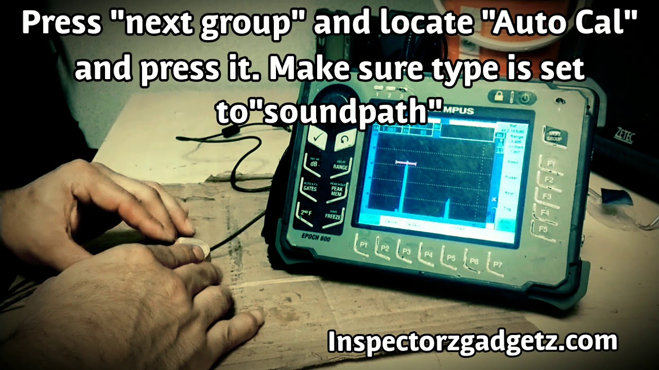 Olympus Epoch 600 AWS D1.1 full calibration using only a DSC block ...