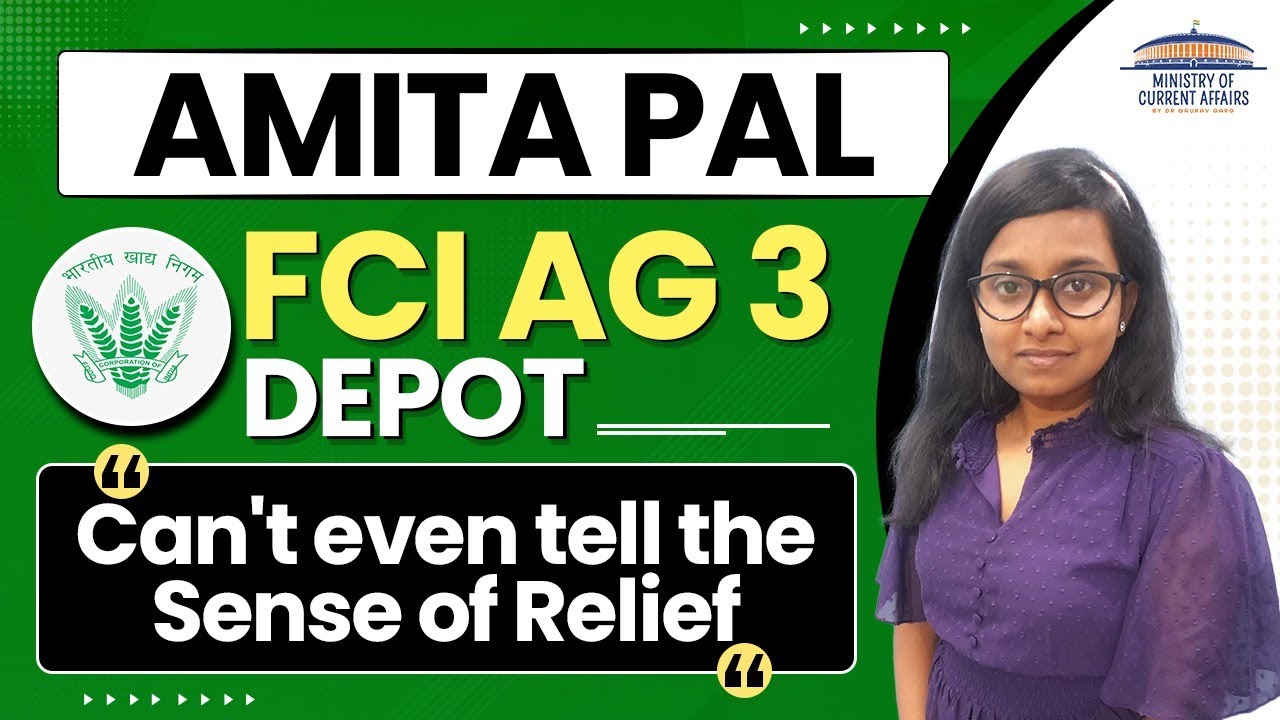 How I cleared FCI AG3 depot exam - Complete strategy and resources by ...