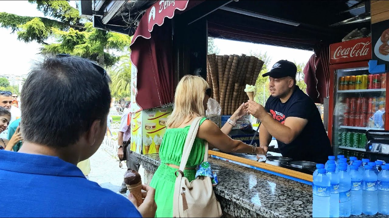 Famous edibles in the streets of Turkey | Chestnut | Simit bread | Ice ...
