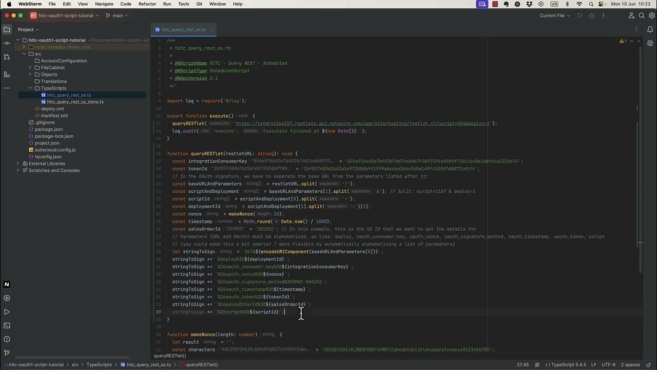Netsuite Oauth 10 Suitescript Tutorial Youtube