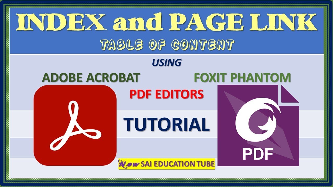 INDEX And PAGE LINK In PDF Table Of Content PDF Tutorial Adobe Acrobat Foxit Phantom New index-and-page-link-in-pdf-table-of-content-pdf-tutorial-adobe-acrobat-foxit-phantom-new