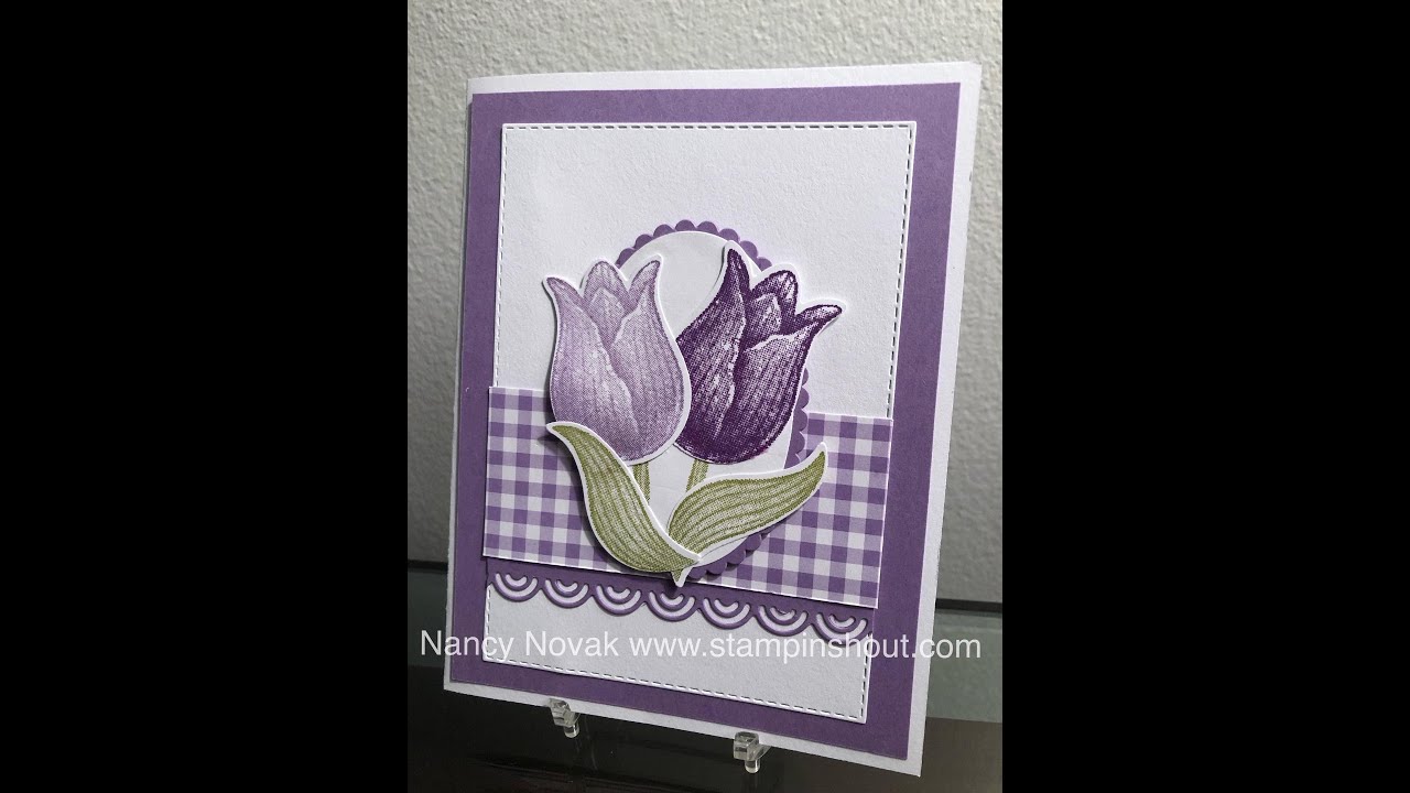A Stampin' Up Timeless Tulip card - YouTube