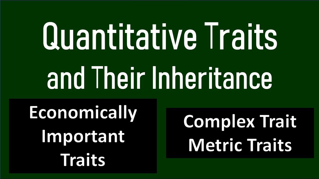 Quantitative Traits and Their Inheritance | Complex Traits | Metric ...