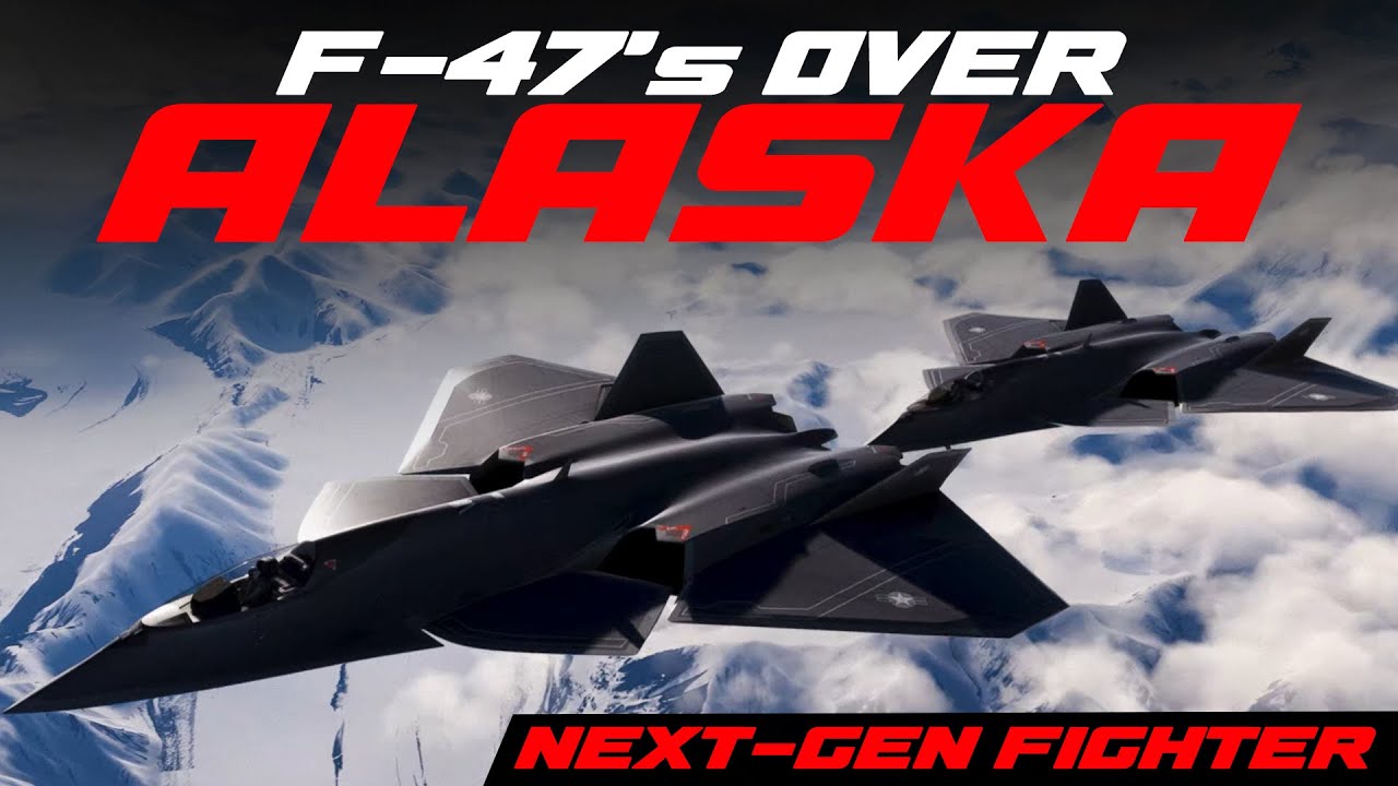 Operational USAF F-47 NGAD fighter jets on patrol near the Alaska ...