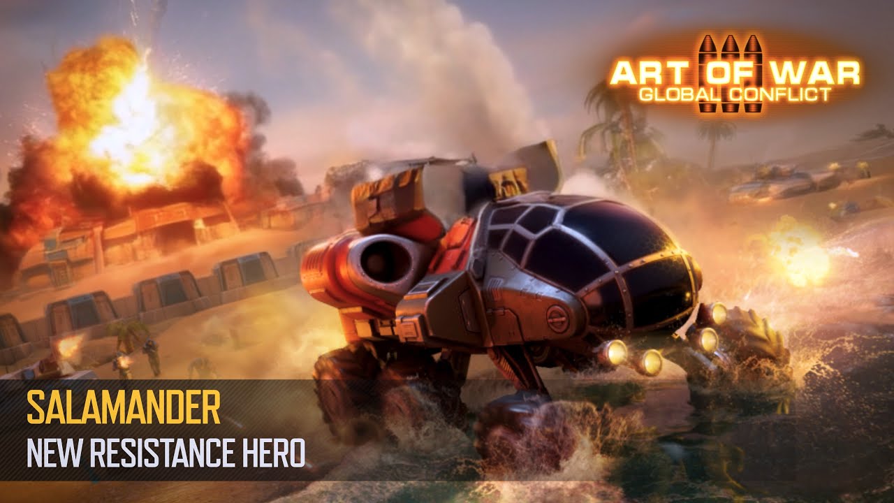 Salamander. New Resistance Hero! (Art of War 3 RTS) - YouTube