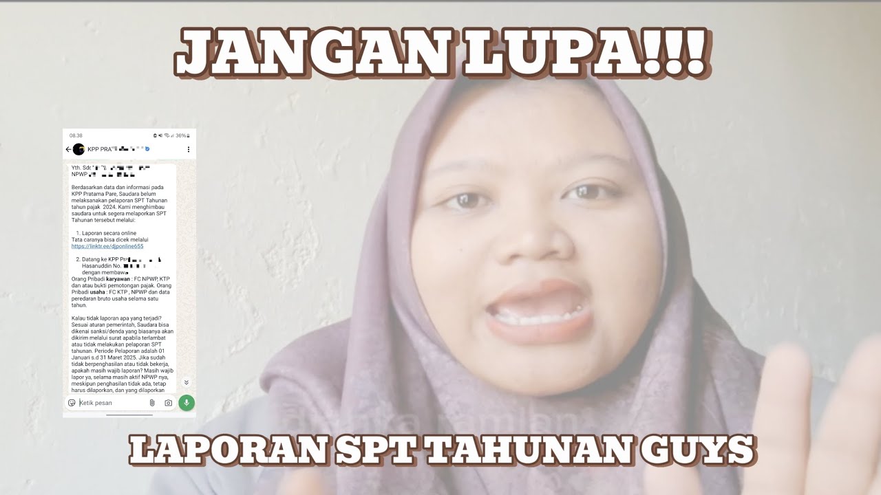 JANGAN LUPA LAPORAN SPT TAHUNAN GUYS - YouTube