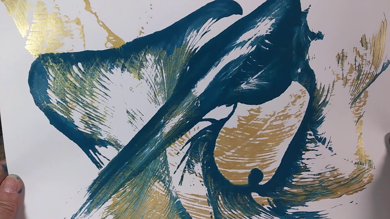 Secrets of the string fling gel print revealed. I show how I make the ...