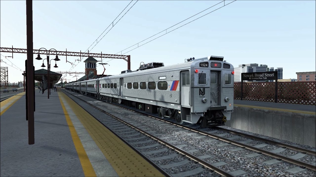 TS2017 HD: Morristown Line Train 608 Stops @ Newark Broad Street w/ 6 ...