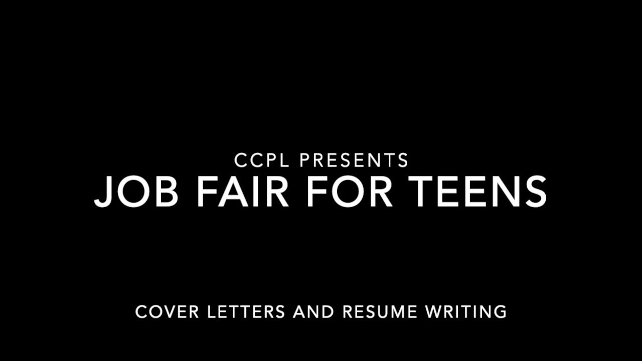 Teen Job Fair: Cover Letters & Resumes - YouTube