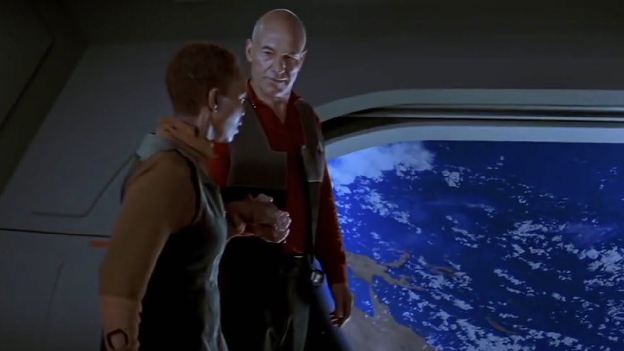 Star Trek First Contact - Captain Jean-Luc Picard explaining the future ...