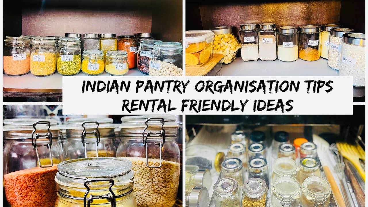 Indian Pantry Organisation/Useful Tips/Rental friendly Ideas - YouTube