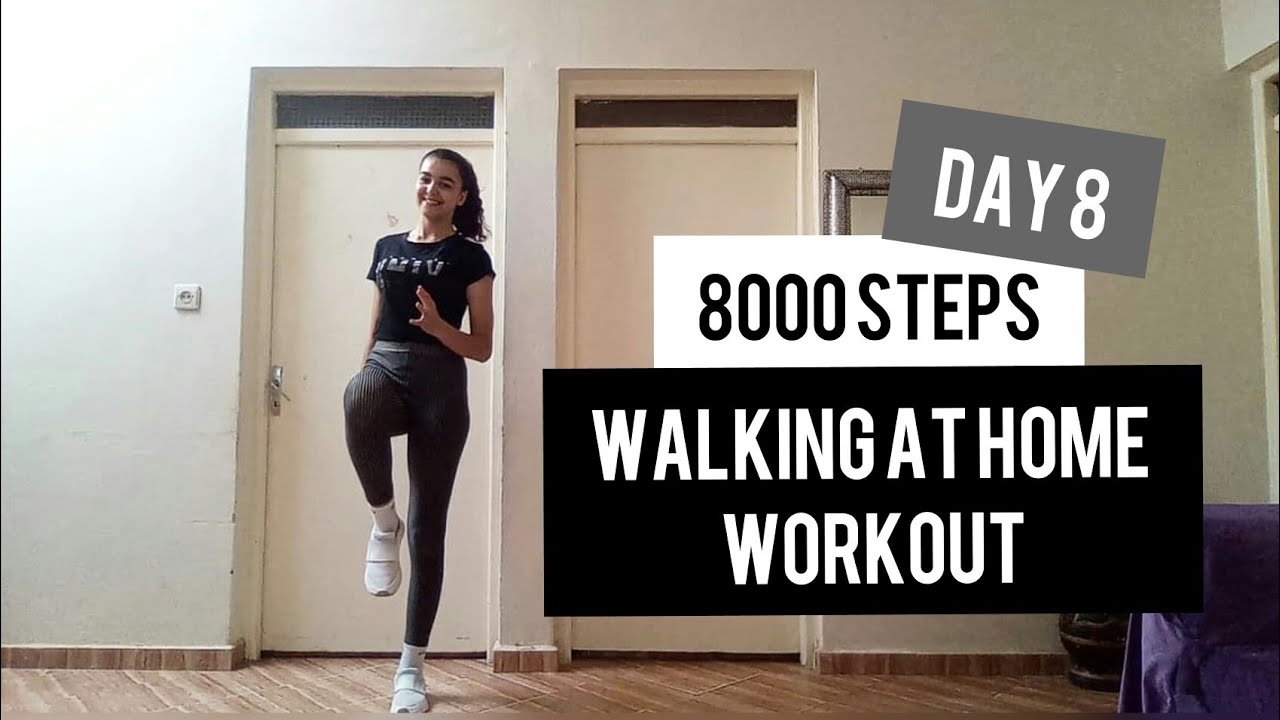 8000 steps in 50 minutes | day 8 | at home walking workout - YouTube