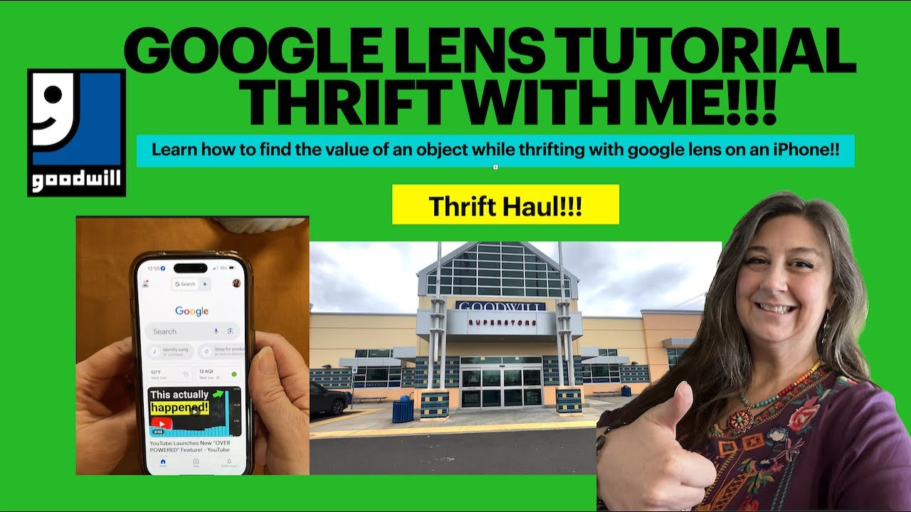 Google Lens Tutorial /Thrift Goodwill with Me! Thrift Haul!!! Learn how ...