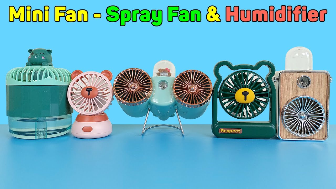 Mini Fan - Spray Fan Humidifier, Fresh Summer Strong Wind, Portable ...