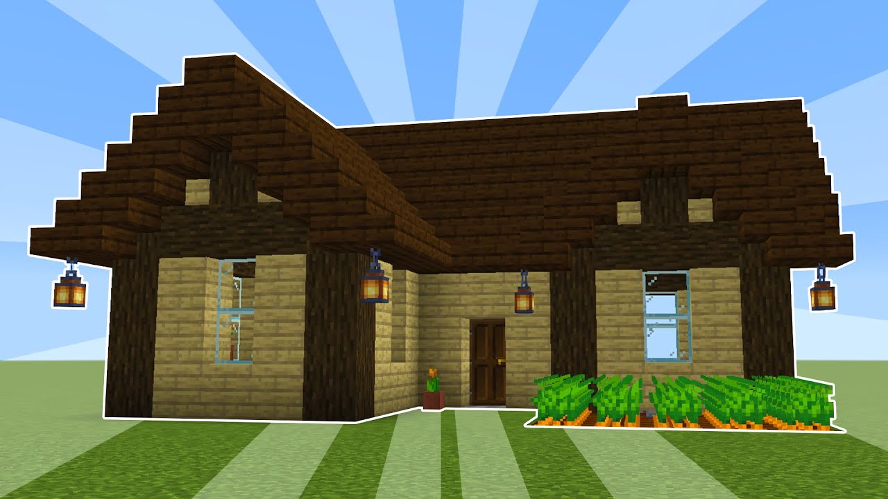 How to Build a Simple Starter House in Minecraft - YouTube