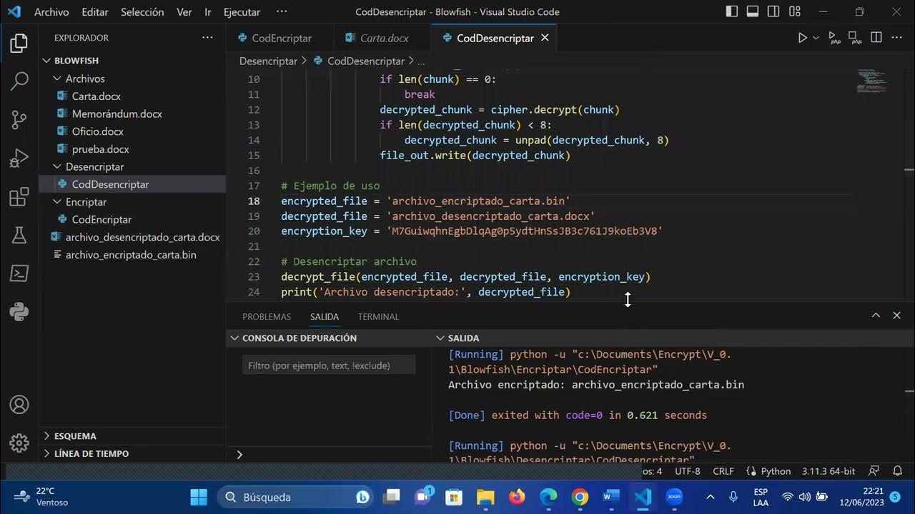 Algoritmos AES 256 ChaCha20 Blowfish - YouTube