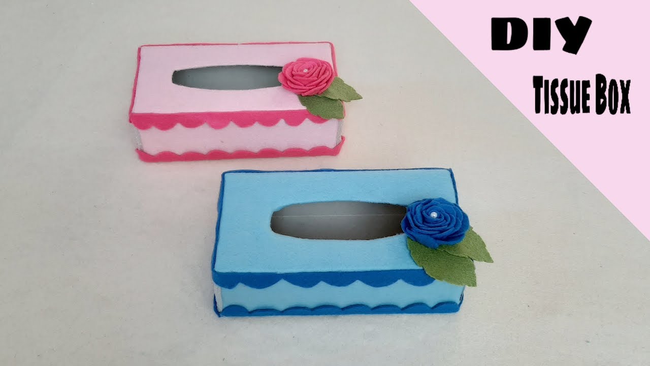 #DIY FELT TISSUE BOX COVER - TEMPAT TISSUE DARI KOTAK TISSUE BEKAS DAN ...