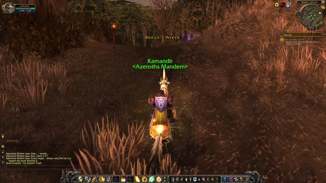 WoW quest #2720 The Zeppelin Crash - YouTube