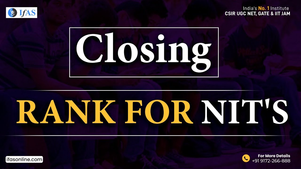 Closing Rank for NIT's - YouTube