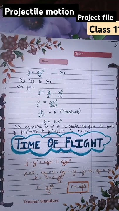 Project work || Projectile motion || class 11th || physics || - YouTube