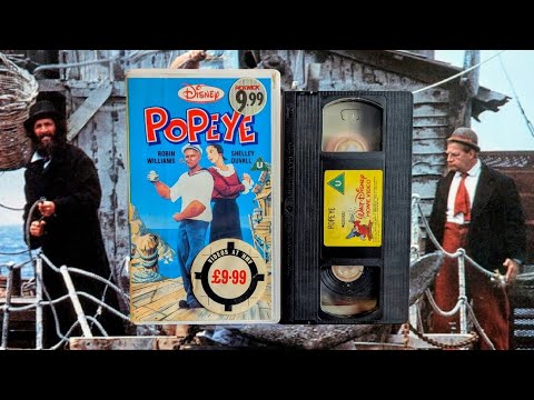 Popeye (1980) UK VHS Retail Tape and Opening