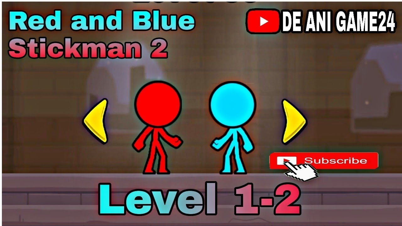 Game Play Red and Blue Stickman 2 - Level 1/2 - YouTube