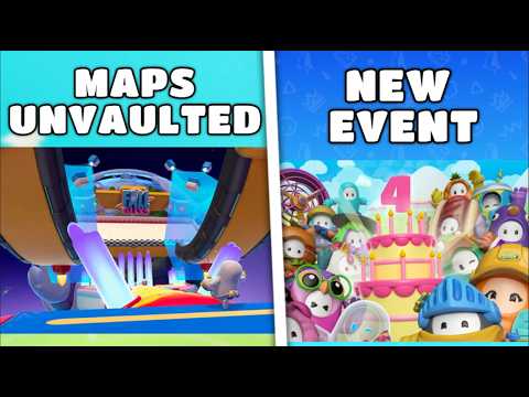 Fall Guys Space Race Map UNVAULTED | New 4th Anniversary Event With a ...