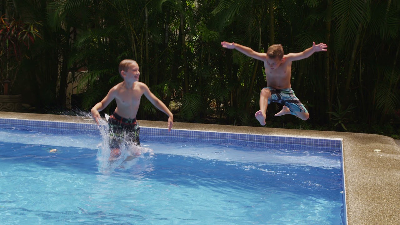 #Two Boys Jumping Into a Pool! - YouTube