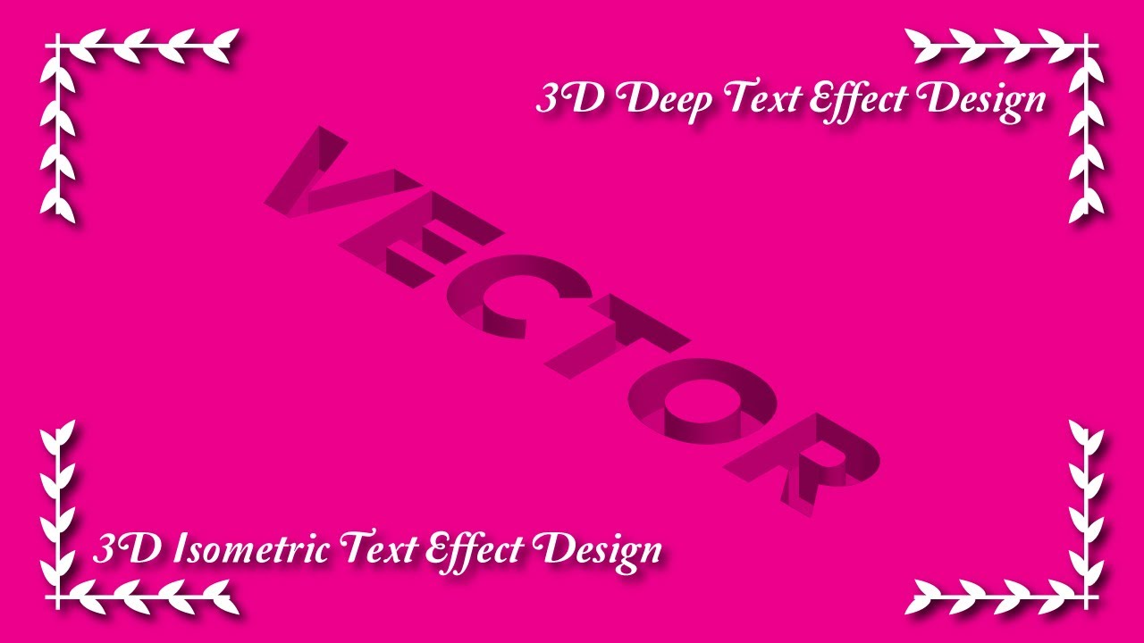 How to create 3d Isometric text design in adobe illustrator ।। Bangla tutorial ।। AjkerDiganta ...