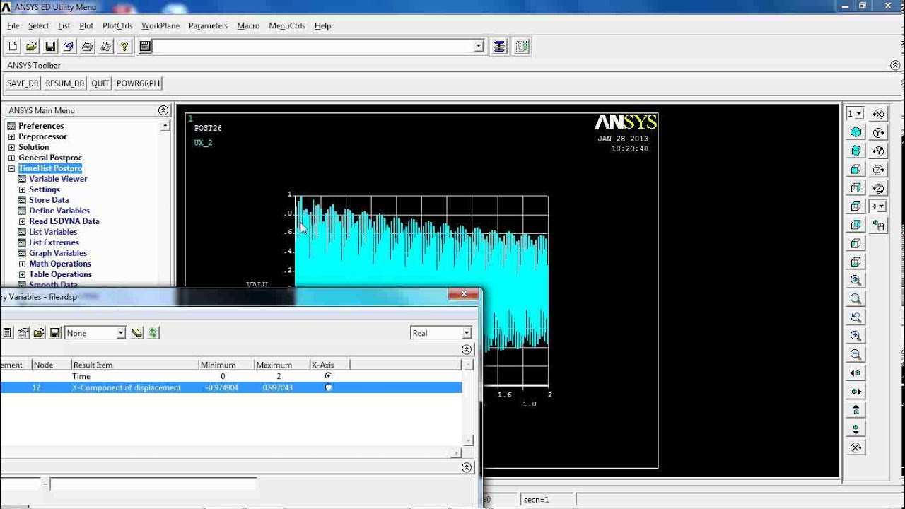 ANSYS - Lesson 18: 4-D Anaylsis, Impluse Loading - YouTube