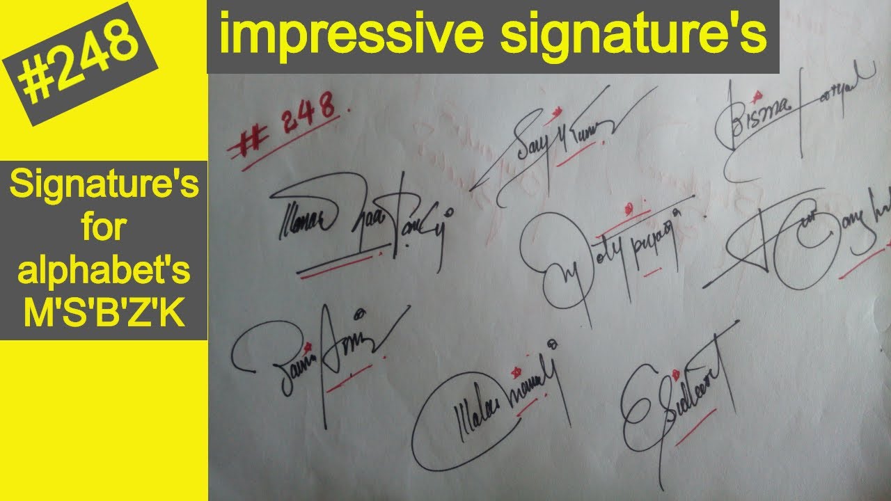 Very impressive signature's |How to create impressive signature style ...