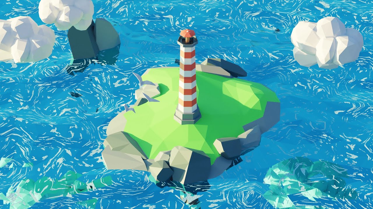 Low Poly Lighthouse in Blender 2.8 | Time-Lapse - YouTube
